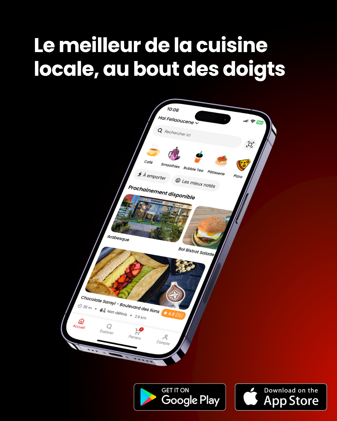 Application de livraison de repas à Oran et Tlemcen | Wassel Eats